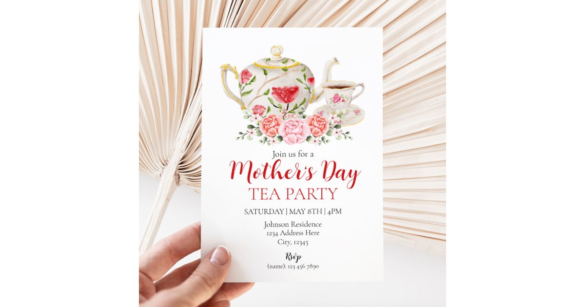 Mother's Day Tea Party Invitation | Zazzle