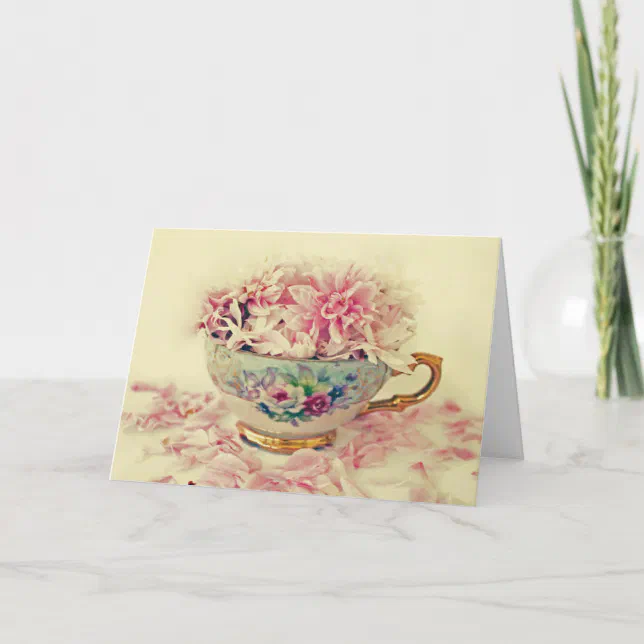 Mothers Day Teacup of Flowers Card | Zazzle