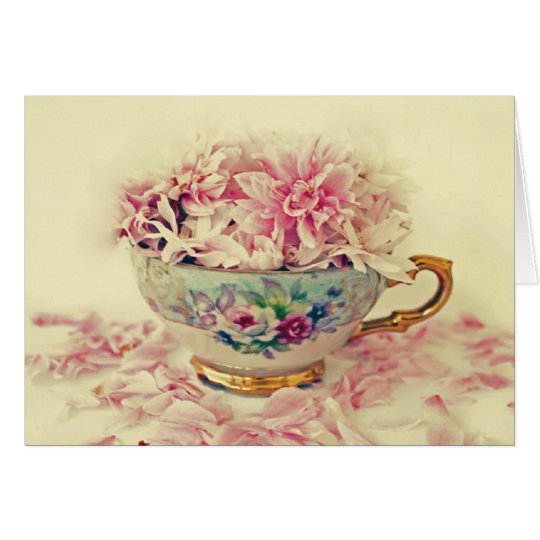 Mothers Day Teacup of Flowers Card | Zazzle.com