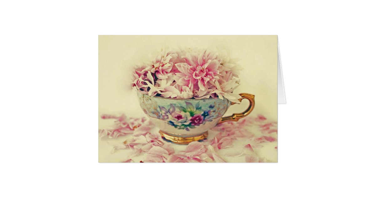Mothers Day Teacup of Flowers Card | Zazzle.com