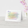 Mother's Day Watercolor Thank You for Your Wisdom Card | Zazzle