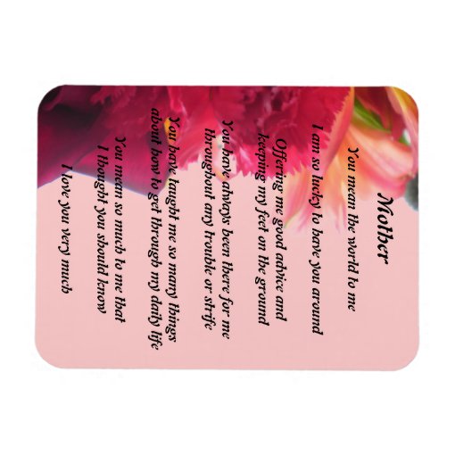 Mothers Poem Magnet | Zazzle