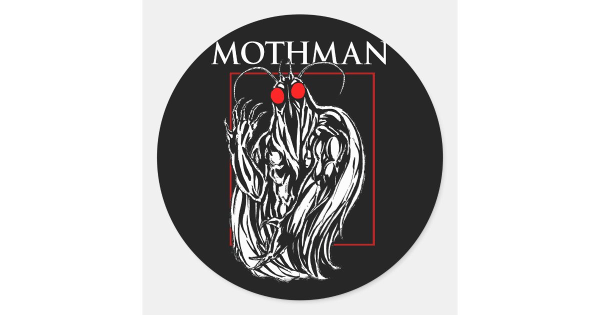 Mothman Classic Round Sticker | Zazzle