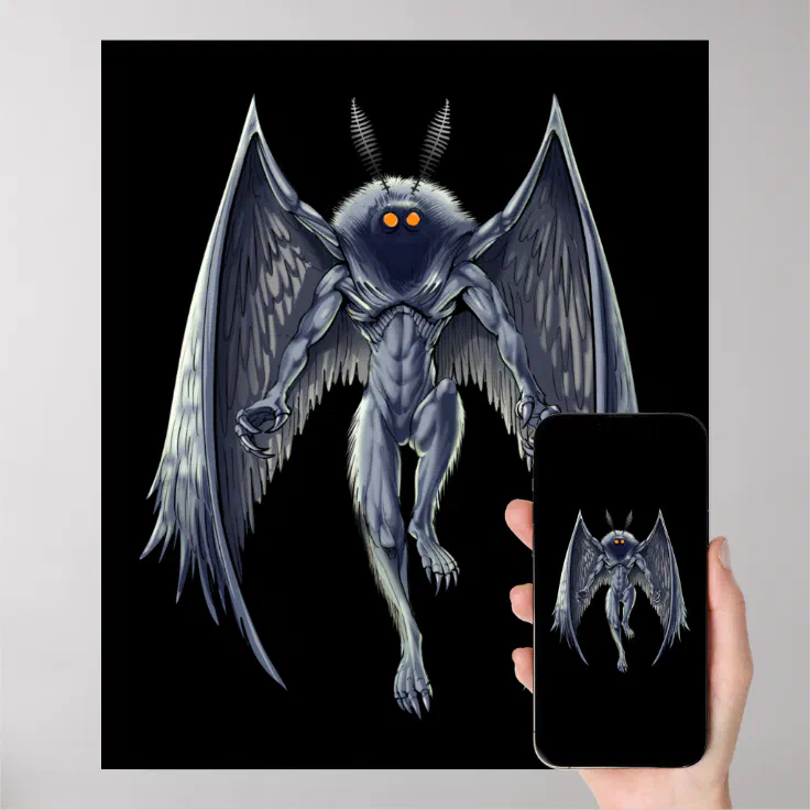 Mothman Cryptid Creature Poster | Zazzle