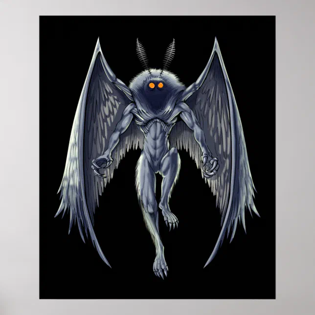 Mothman Cryptid Creature Poster | Zazzle