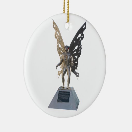 Mothman Statue from Point Pleasant West Virginia Ceramic Ornament | Zazzle