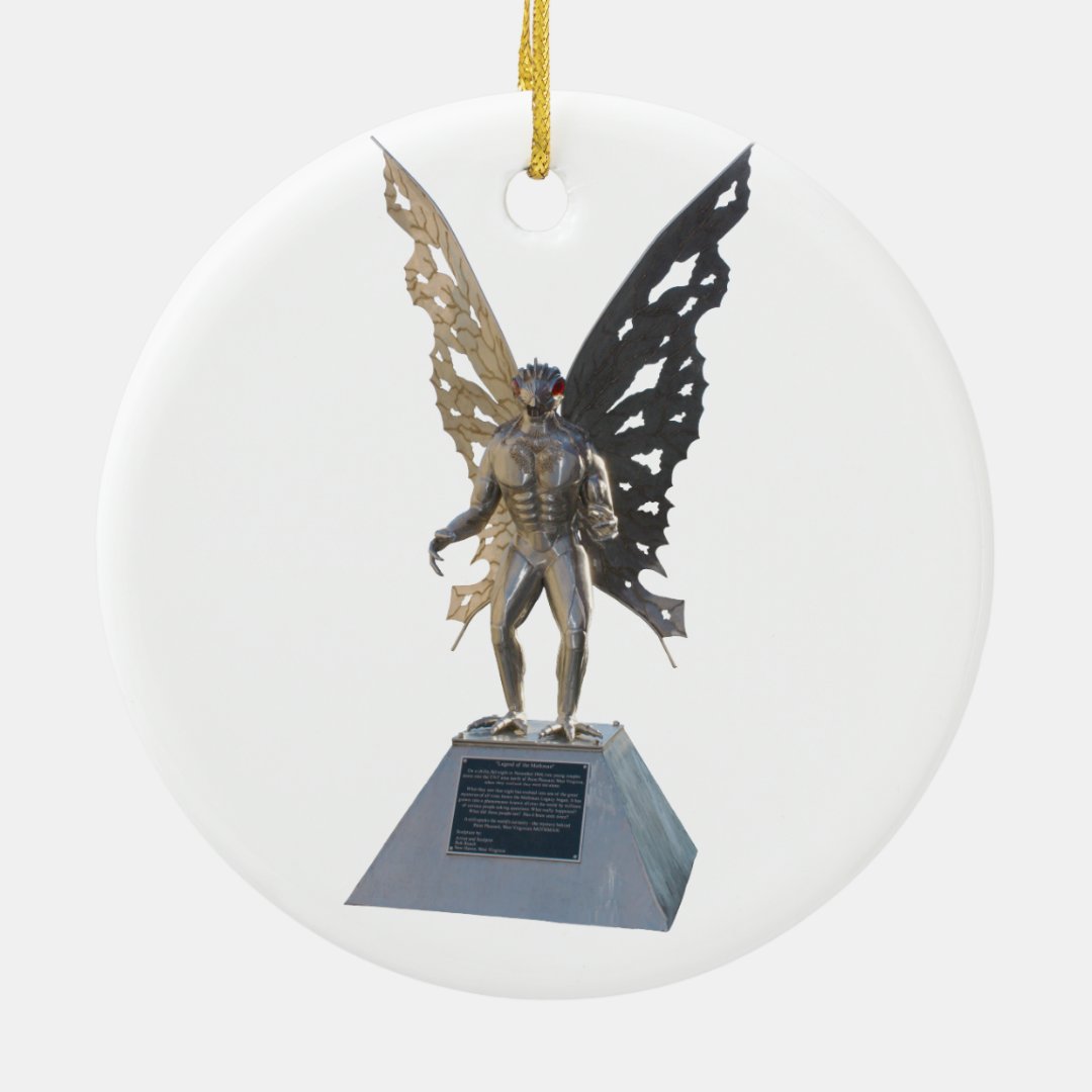 Mothman Statue from Point Pleasant West Virginia Ceramic Ornament | Zazzle