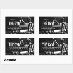 Motivaitonal Fitness Gym Rectangular Sticker | Zazzle