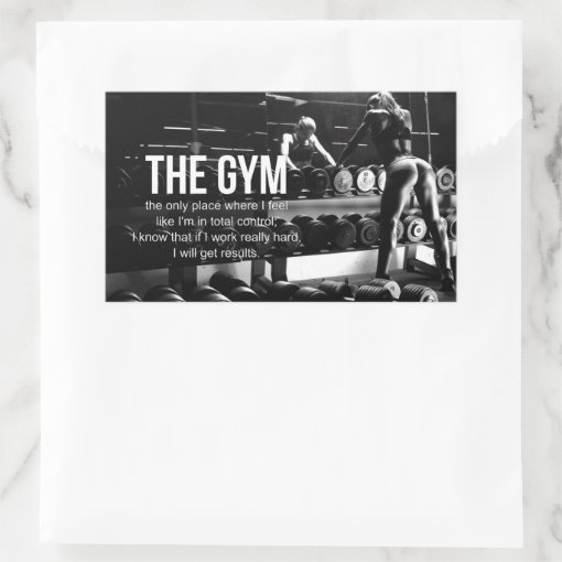 Motivaitonal Fitness Gym Rectangular Sticker | Zazzle