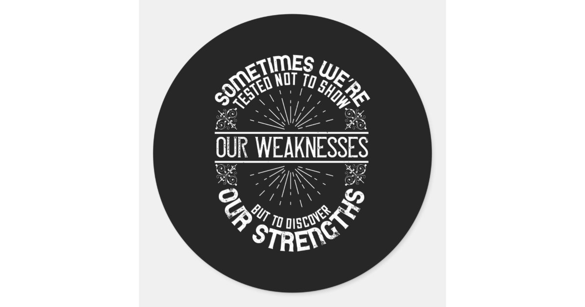 Motivation - Discover Our Strengths Classic Round Sticker | Zazzle