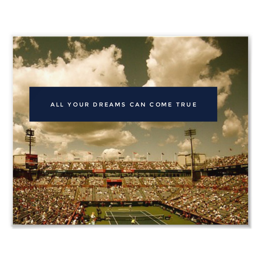 Motivation Inspirational Success Tennis Poster | Zazzle