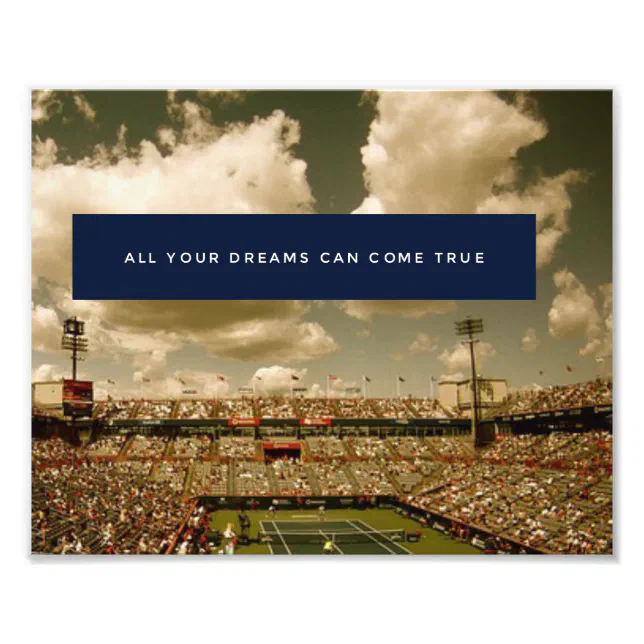 Motivation Inspirational Success Tennis Poster | Zazzle