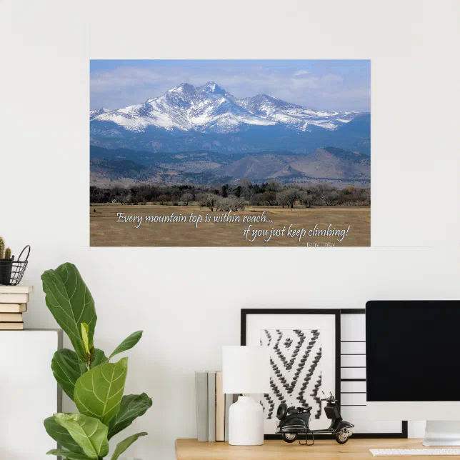 Motivation Mountain Poster | Zazzle