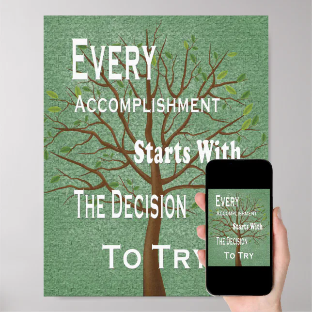 Motivational achievement and accomplishment poster | Zazzle