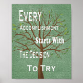 Motivational achievement and accomplishment poster | Zazzle