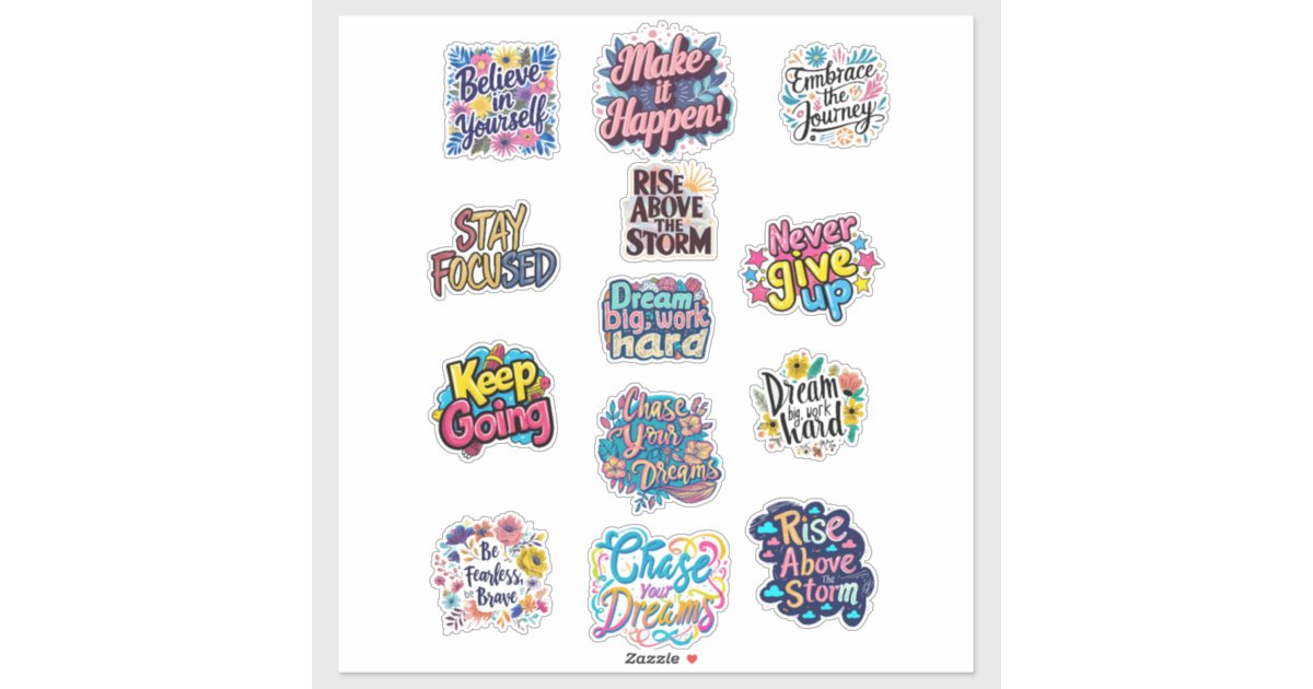 Motivational and Inspirational Stickers | Zazzle
