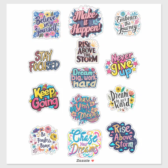 Motivational and Inspirational Stickers | Zazzle