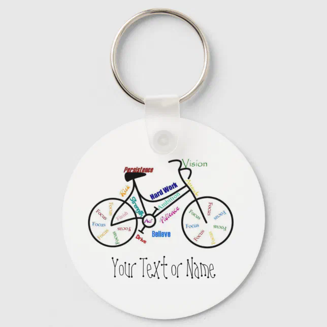 Motivational Bike, Bicycle, Cycling, Sport, Hobby Keychain | Zazzle