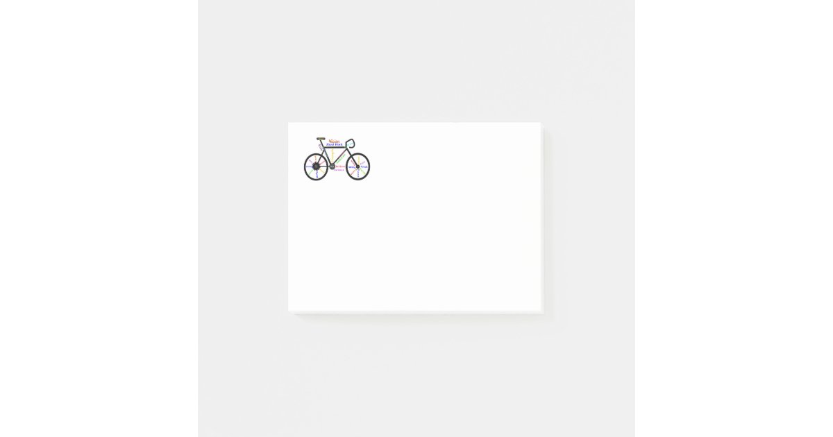 Motivational Bike, Bicycle, Cycling, Sport, Hobby Post-it Notes | Zazzle