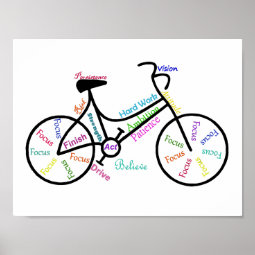 Motivational Bike, Bicycle, Cycling, Sport, Hobby Poster | Zazzle
