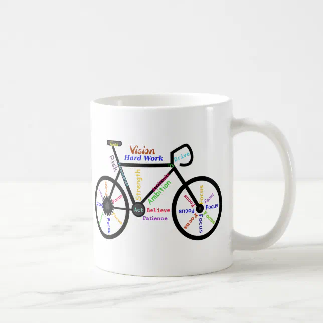 Motivational Bike, Cycle, Biking, Sport Words Coffee Mug | Zazzle