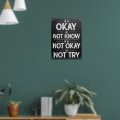 Motivational Black and White Classroom Poster | Zazzle