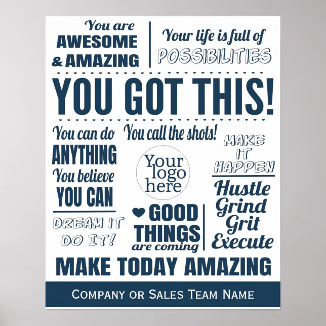 Motivational Business Sales Team Poster | Zazzle