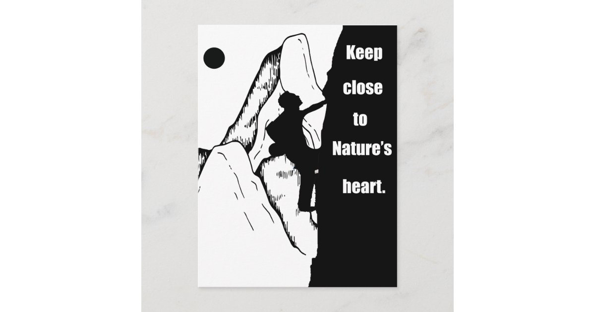 Motivational climbing rockclimbing postcard | Zazzle