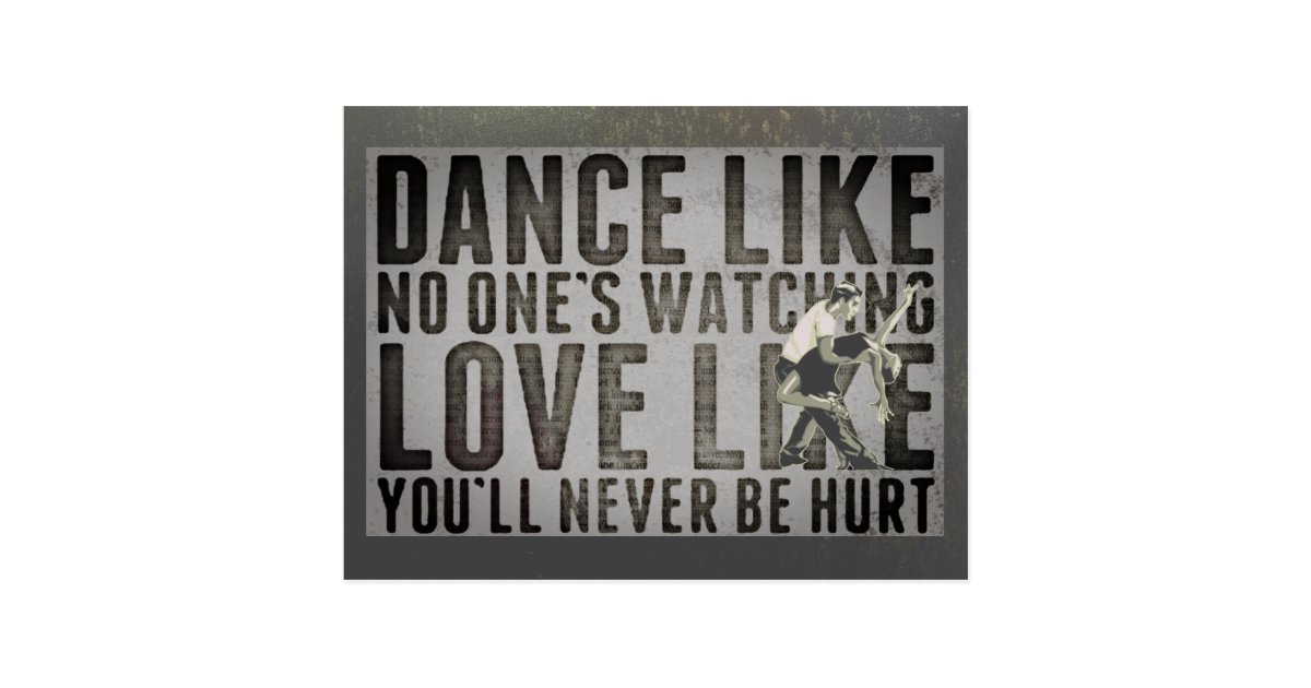Motivational Dancing Couple Slogan Postcard | Zazzle.com