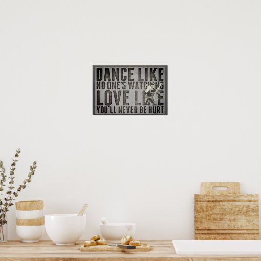Motivational Dancing Couple Slogan Poster | Zazzle