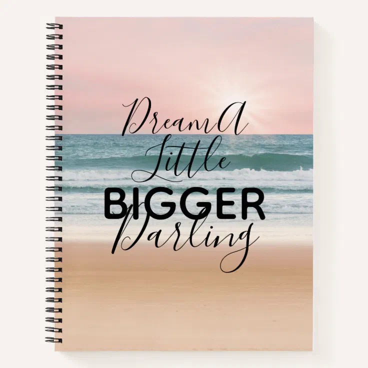 Motivational Dream Beach Holiday Theme Notebook | Zazzle