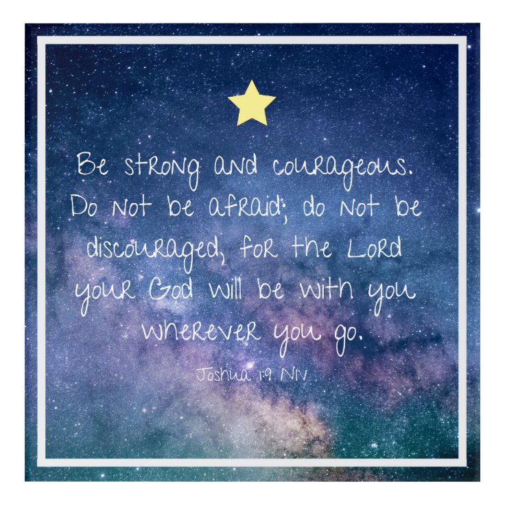 Motivational Encouraging Bible Verse Stars Galaxy Acrylic Print | Zazzle