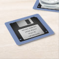 Motivational Floppy Disk Upgrade Quote Square Paper Coaster | Zazzle