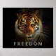 Motivational Freedom Eyes of Tiger Poster Print | Zazzle
