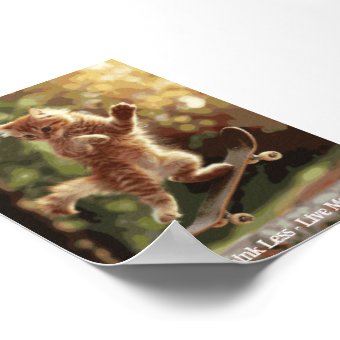 Motivational Funny Inspirational Cat Poster | Zazzle