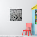 Motivational Funny Quote Footprints On The Moon Poster | Zazzle