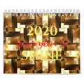Motivational Glitter Typography Beautiful 12-month Calendar | Zazzle