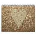 Motivational Glitter Typography Beautiful 12-month Calendar | Zazzle