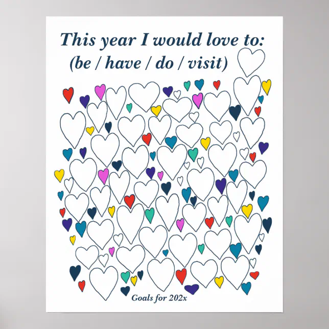 Motivational Goal Setting Bucket List Poster | Zazzle