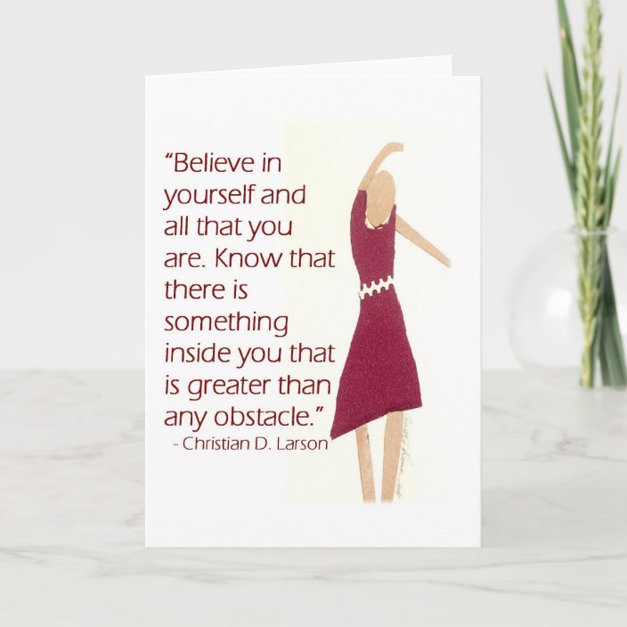 Motivational Greeting Card - Believe In Yourself | Zazzle.com