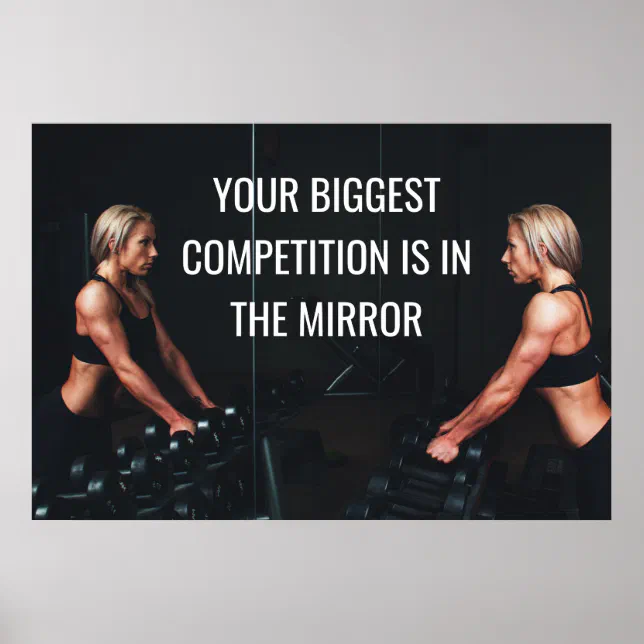 Motivational Gym Workout Competition Quote Poster | Zazzle