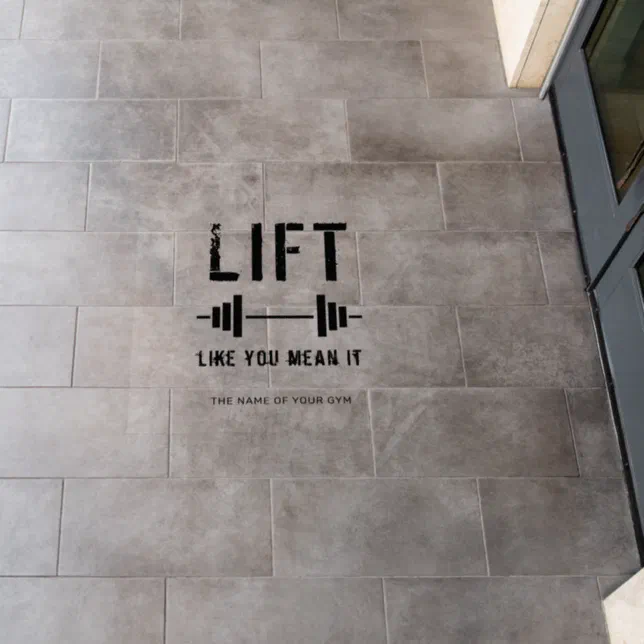 Motivational Gym Workout Fitness Floor Decals | Zazzle