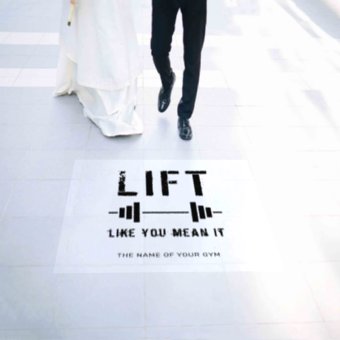 Motivational Gym Workout Fitness Floor Decals | Zazzle
