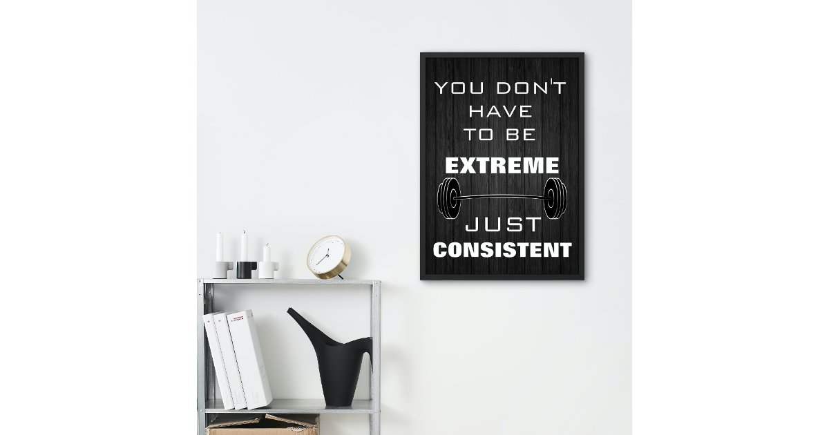 Motivational Gym Workout Fitness quote Poster | Zazzle