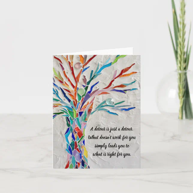 Motivational Inspirational Quote Tree Card | Zazzle