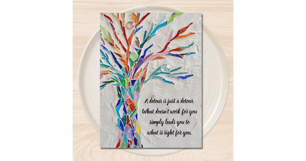 Motivational Inspirational Quote Tree Postcard | Zazzle