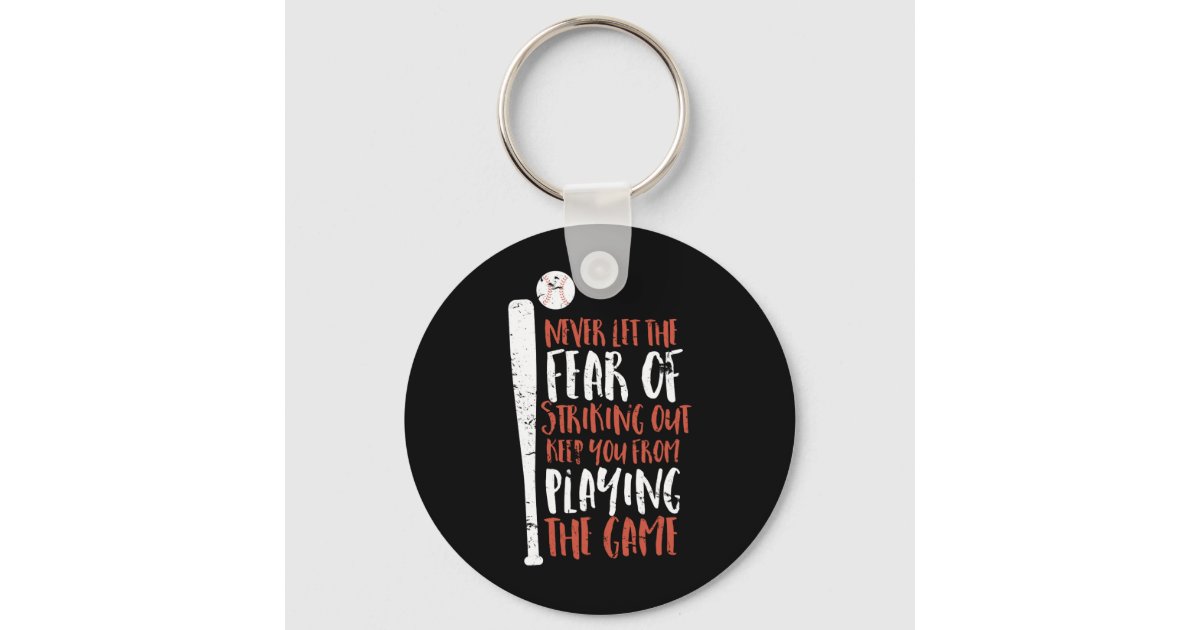 Motivational Inspirational Sports Quote Baseball Keychain | Zazzle