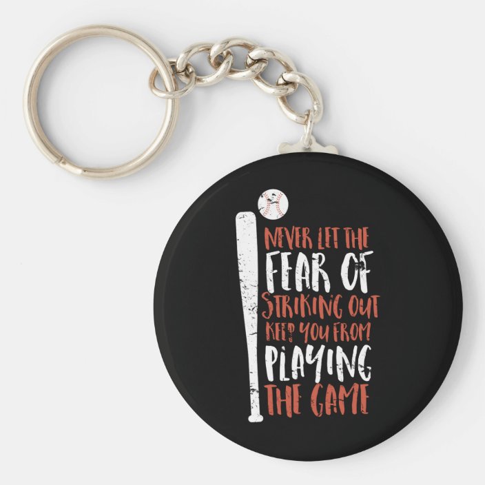 Motivational Inspirational Sports Quote Baseball Keychain | Zazzle.com