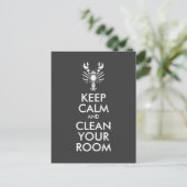 Motivational Jordan Peterson Keep Calm Clean Room Postcard | Zazzle