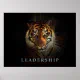 Motivational Leadership Tiger Eyes Poster Print | Zazzle